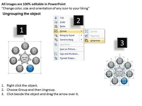 Flow Diverging Arrow Process Diagram Cycle Circular PowerPoint Templates