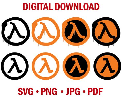 Half Life Logo Svg Png Pdf  Half Life Logo Bundle Clipart Etsy