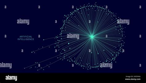 Illustration Of Abstract Stream Artificial Intelligence Big Data