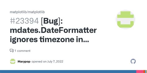 Bug Mdates DateFormatter Ignores Timezone In Matplotlib Version Issue