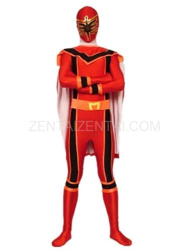 Red Lycra Spandex Super Hero Morph Zentai Suit