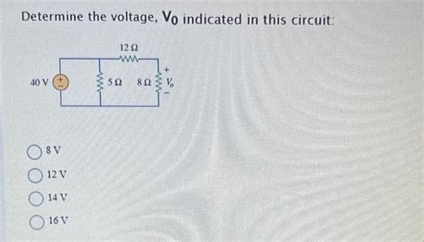 Solved Determine The Voltage V Indicated In This Circuit Chegg