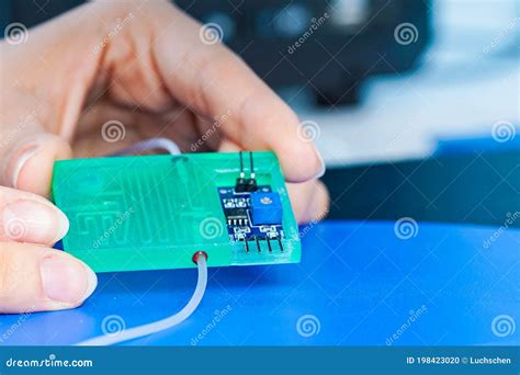 A Lab On Chip Is Device Integrates Several Laboratory Processes Stock Photo Image Of