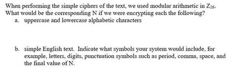 solved when performing the simple ciphers of the text we used