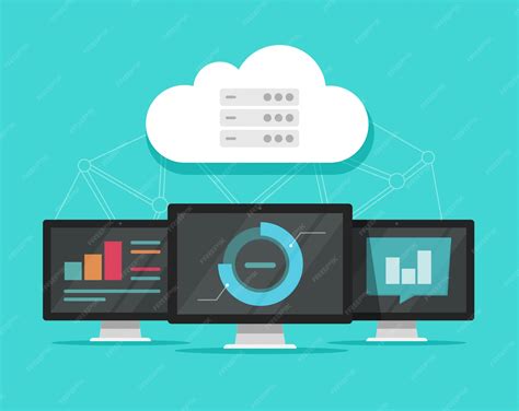 Premium Vector Cloud Computing Data Servers Technology Illustration