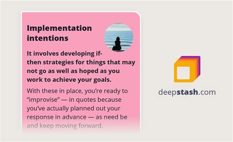 Implementation Intentions Deepstash