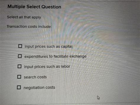 solved multiple select questionselect all that