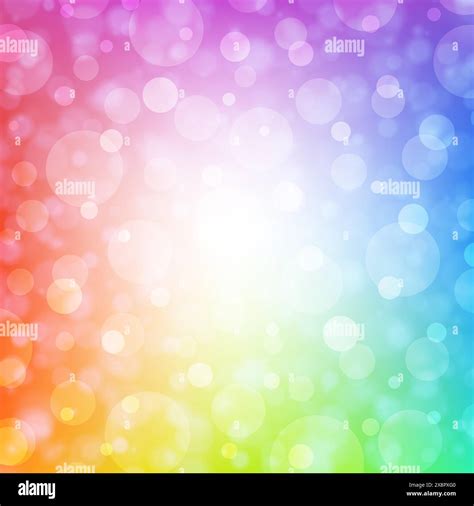 A Vibrant Array Of Bokeh Light Effects Showcases A Spectrum Of Colors Fading From Pink To Blue