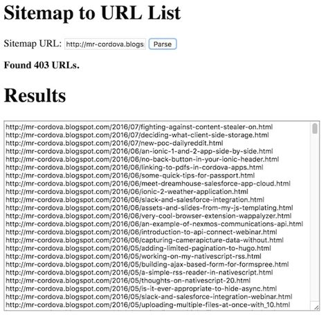 Scraping Urls From A Sitemap File