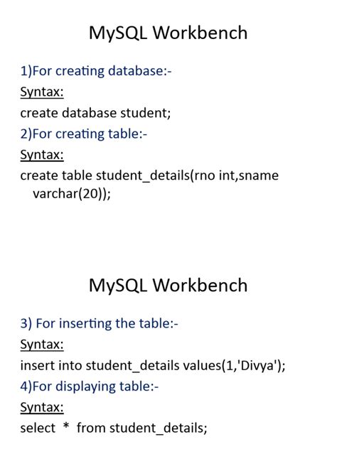 Mysql Workbench Pdf