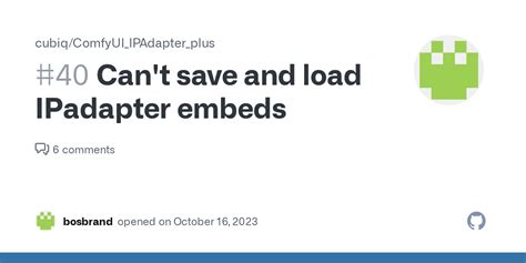 Cant Save And Load Ipadapter Embeds · Issue 40 · Cubiqcomfyui