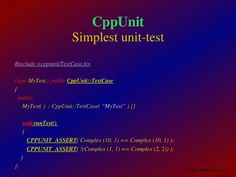 Cppunit Using Introduction Ppt