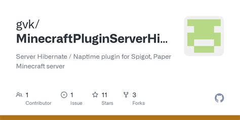 GitHub Gvk MinecraftPluginServerHibernate Server Hibernate Naptime Plugin For Spigot Paper
