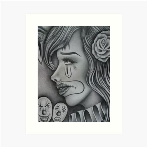 Triste Payasos Para Dibujar Cholos Lamina Rigida Ojos Tristes Payaso