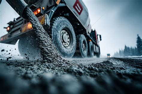 콘크리트 믹서 트럭 덤핑 콘크리트