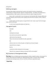 Business CH 9 Docx Management Defining Managers Conceptual Skills