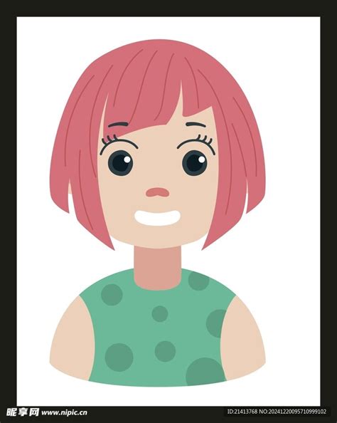 卡通女孩头像设计图 动漫人物 动漫动画 设计图库 昵图网