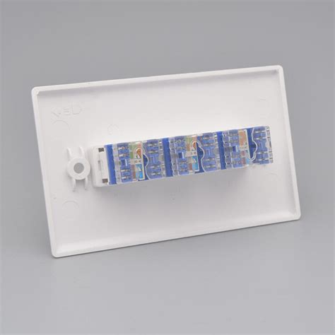 120 타입 잭 벽 플레이트 암 암 네트워크 소켓 인터넷 패치 코드 미국 페이스플레이트 흰색 1 포트 2 포트 3 포트 46 포트 Cat6 Rj45