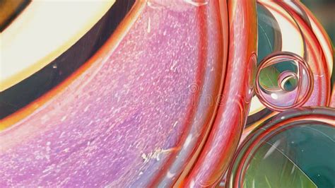 Pink And Green Glass Spheres Overlapping Each Other Abstract Dramatic Modern Luxurious And