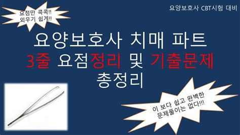 요양보호사 치매 파트 3줄 요점정리 및 기출문제 총정리 요양보호사요점정리 요양보호사기출문제 요양보호사 Youtube