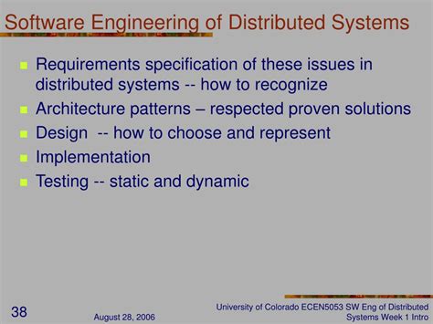 Ppt Software Engineering Of Distributed Systems Powerpoint