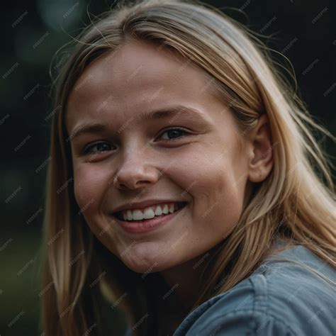 Premium Photo A Girl With A Smile That Says She Is Smiling