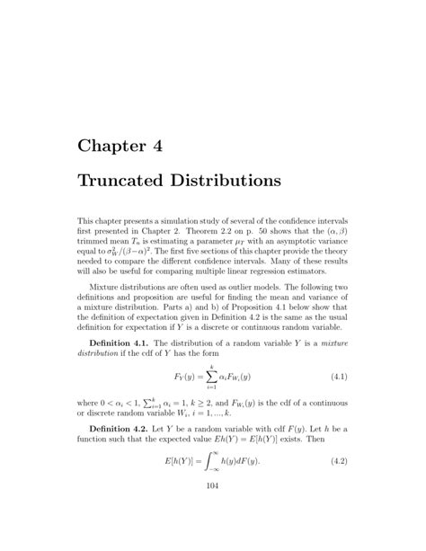 Truncated Distributions