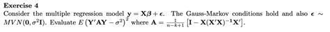 Solved Exercise Consider The Multiple Regression Model Y Chegg
