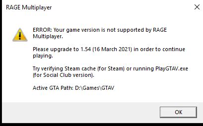 Problem With Launching The Game Client RAGE Multiplayer Community