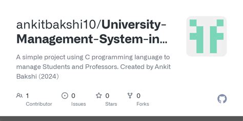 Github Ankitbakshi10university Management System In C A Simple Project Using C Programming