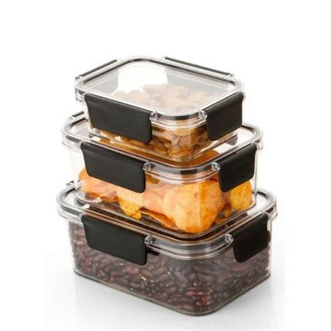 Crazy Container 3 Pcs Set At ₹ 280set Plastic Food Storage Container