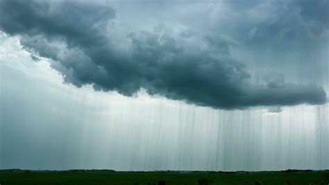 Rain Clouds And Black Sky Textured Background Panoramic Shot Of Rain