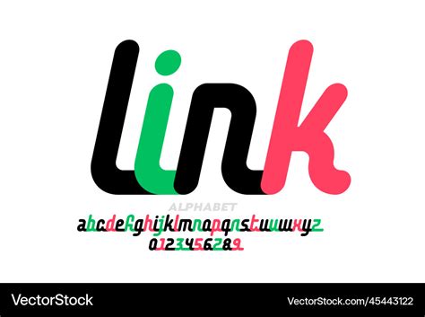Linked Letters Font Royalty Free Vector Image VectorStock