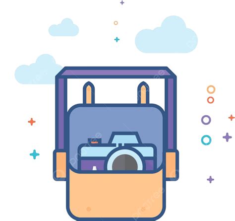 flat color icon camera bag adjust concepts case vector adjust