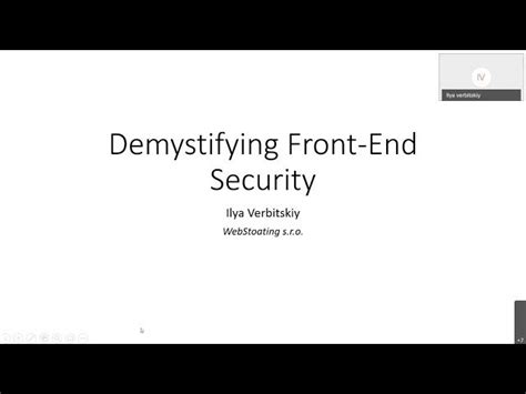 Ndc Conferences Talk Demystifying Front End Security From Ndc Conferences Class Central