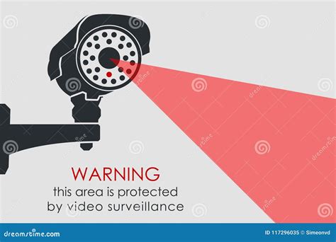 Cctv Camera Security Surveillance System Stock Vector Illustration