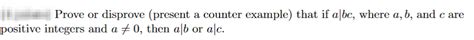 solved prove or disprove present a counter example that if