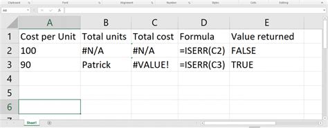 Iserr Excel Function Formula Examples How To Use Iserr Wall