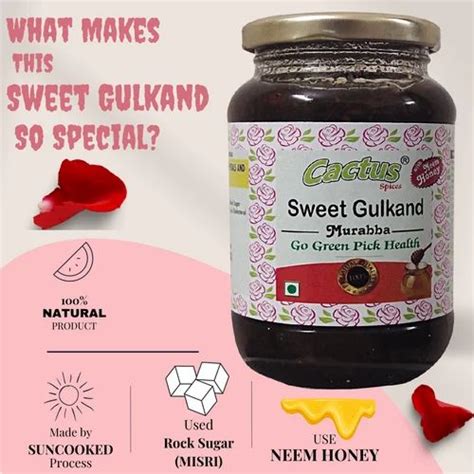 Homemade Organic Sweet Gulkand With Neem Honey 450g Packaging Type Glass Jar At Rs 192kg In