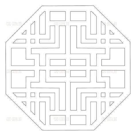 Decorative Lattice «geometry Model V Nscre 0388 Eps Dxf Cdr 2d Vector Model