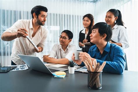 Data Analysts Team Of Office Worker Collaborate On Bi Dashboard Prudent Stock Image Image Of