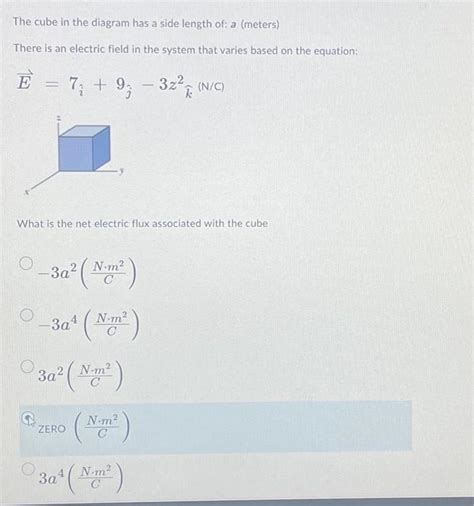 Solved The Cube In The Diagram Has A Side Length Of A Chegg Com