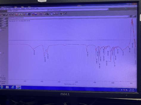 Solved Refer To The Ft Ir Spectrum Obtained In The Lab Of