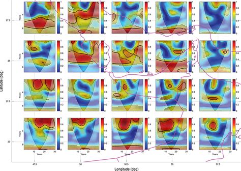 Spatial Variation Of Wtc Of The Ncepncar Reanalysis Wind Speed Over