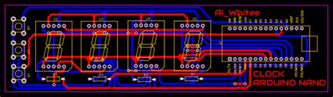 Arduino NANO Seven Segment Clock OSHWLab