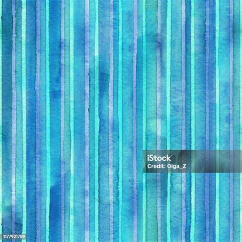 수채화 청록색 블루 네이비 스트라이프 배경 컬러풀한 스트라이프 매끄러운 패턴 수채화에 대한 스톡 벡터 아트 및 기타 이미지 수채화 줄무늬 기하 도형 Istock