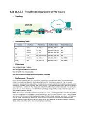 Lab Troubleshooting Connectivity Issues Docx Lab Troubleshooting