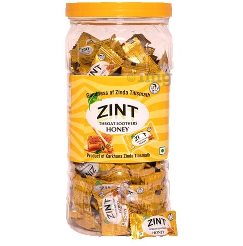 Zinda Tilismath Zint Throat Soothers Honey Buy Jar Of 1500 Lozenges At 𝗯𝗲𝘀𝘁 𝗽𝗿𝗶𝗰𝗲 In India 1mg