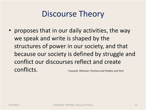 Discourse Theory Pptx Education