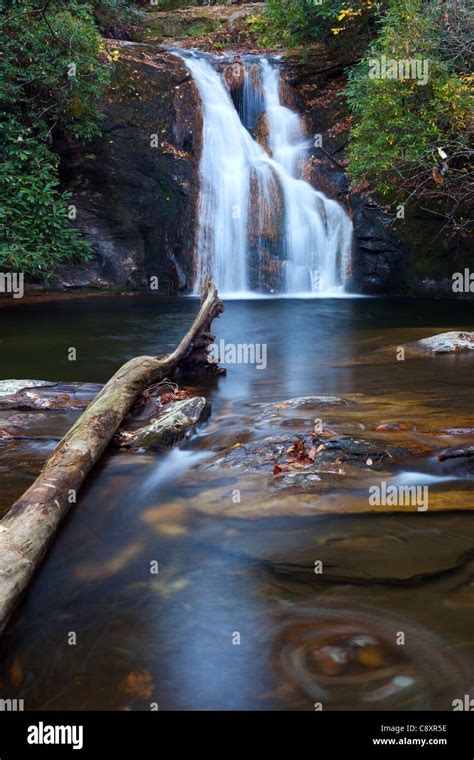Blue Hole Falls Are Located In The High Shoals Scenic Area In North
